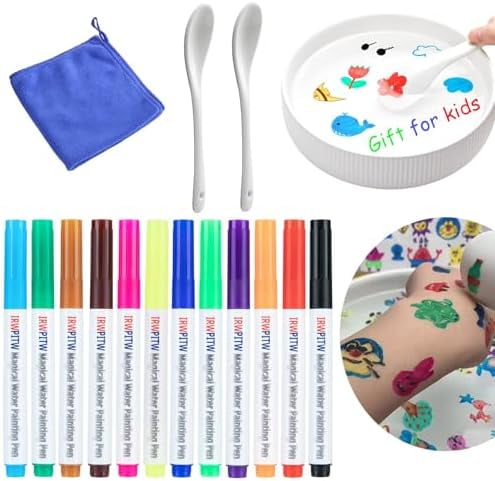 Magical Water Painting Pens for Kids, 12 Colors Magic Drawing Pen ...