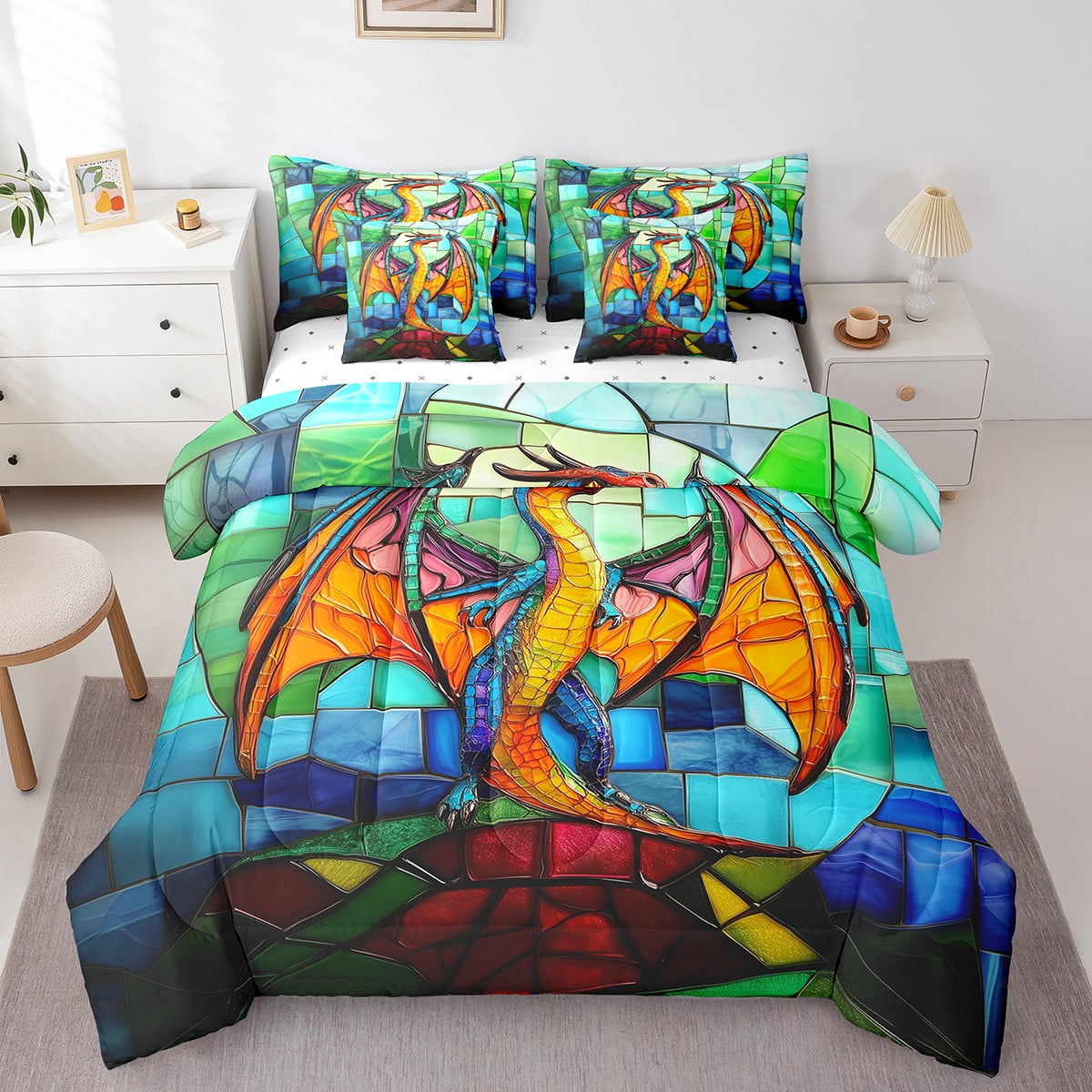 Magical Wildlife Dragon Bed In A Bag With Sheets Exotic Dragon ...