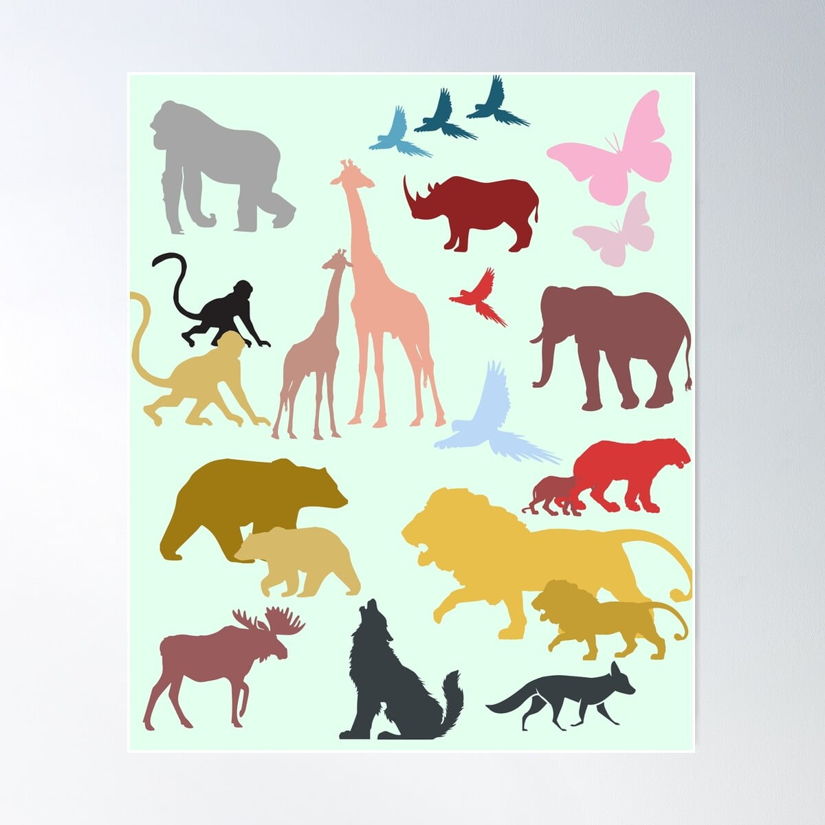 Magical Wildlife Poster Wall Art, Modern Wall Decor For Living Room ...