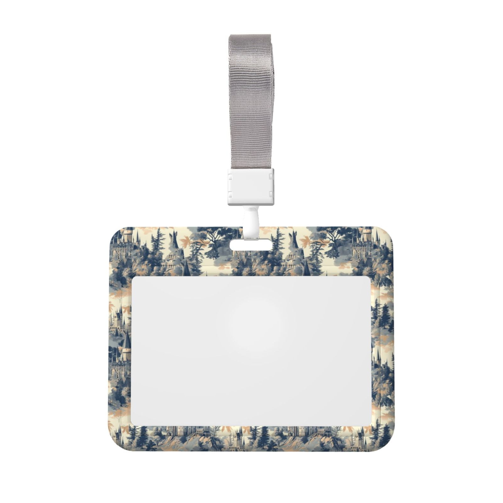 Magical Wizard Cartoon Movie Characters Pattern ID Badge Holder with ...