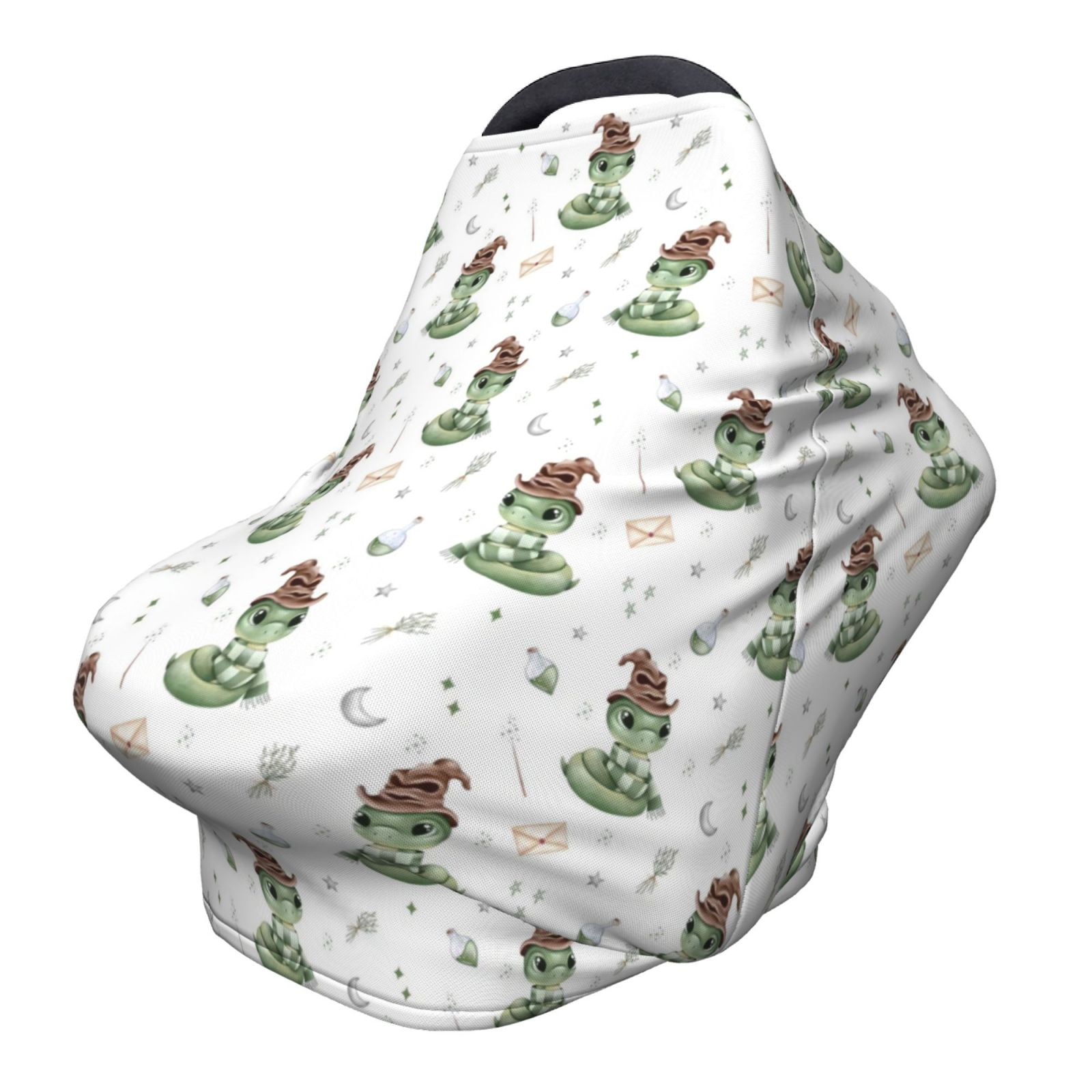 Magical Wizard Cartoon Printed Carseat Cover Boy and Girls - Multi-use Nursing Car Seat Canopy ...