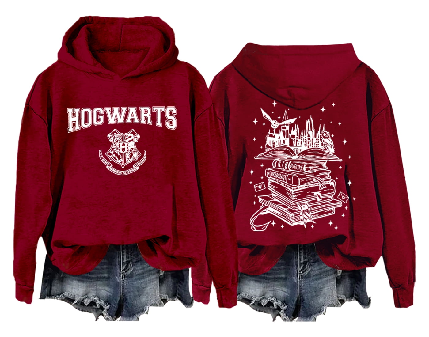 Magical Wizard Castle Book Hoodie, Hogwarts Crest Hoodie, Magical ...