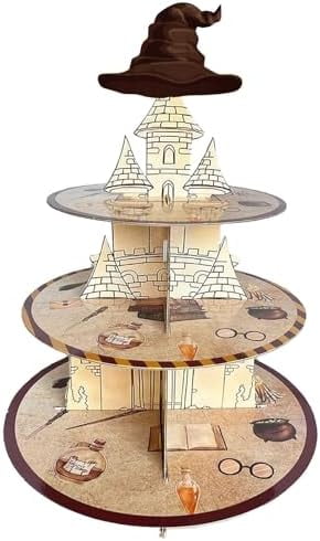 Magical Wizard Cupcake Stand Wizard Birthday Party Decorations 3 Tiered ...