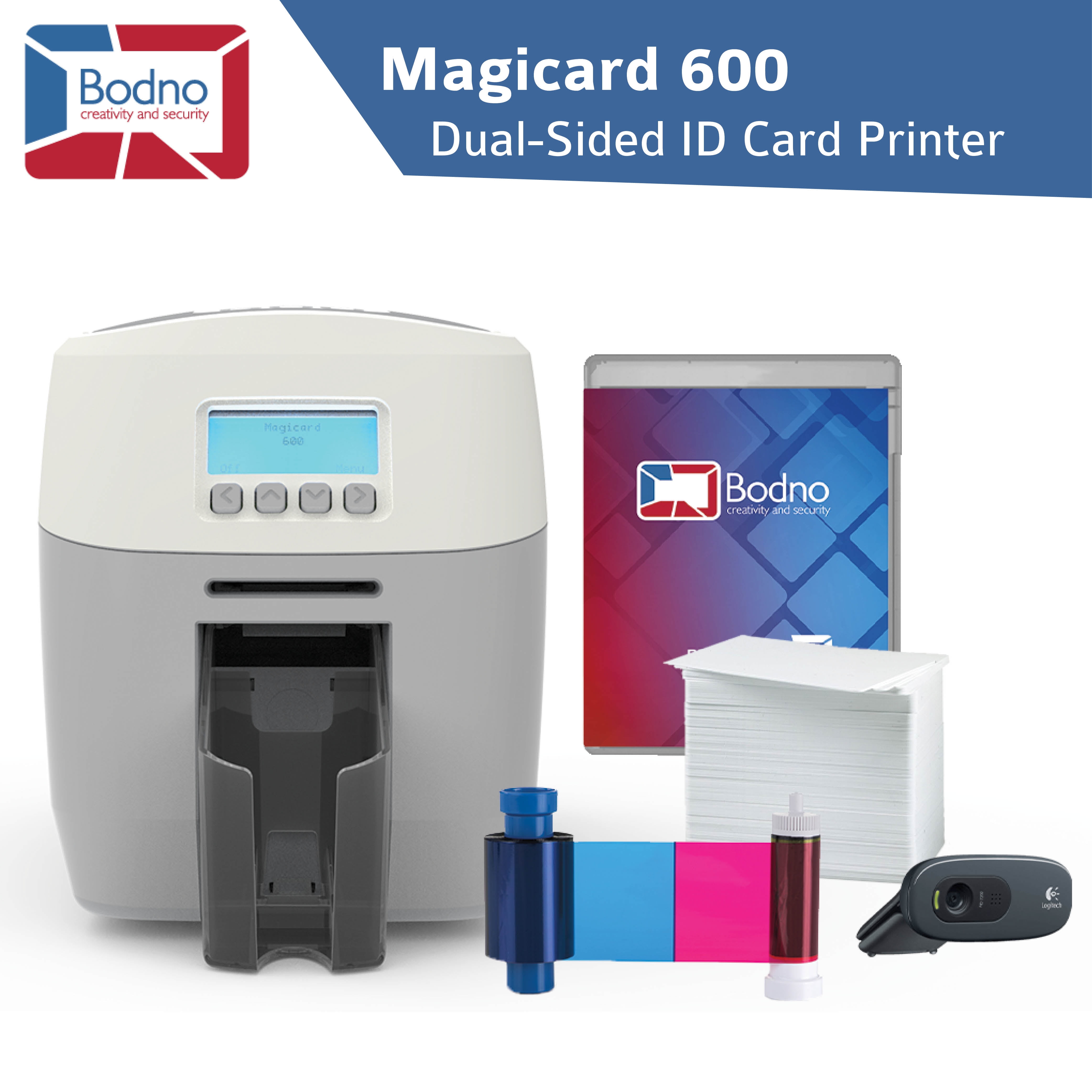 Magicard 600 Dual-Sided ID Card Printer | USB | Includes PVC Cards, Dye ...