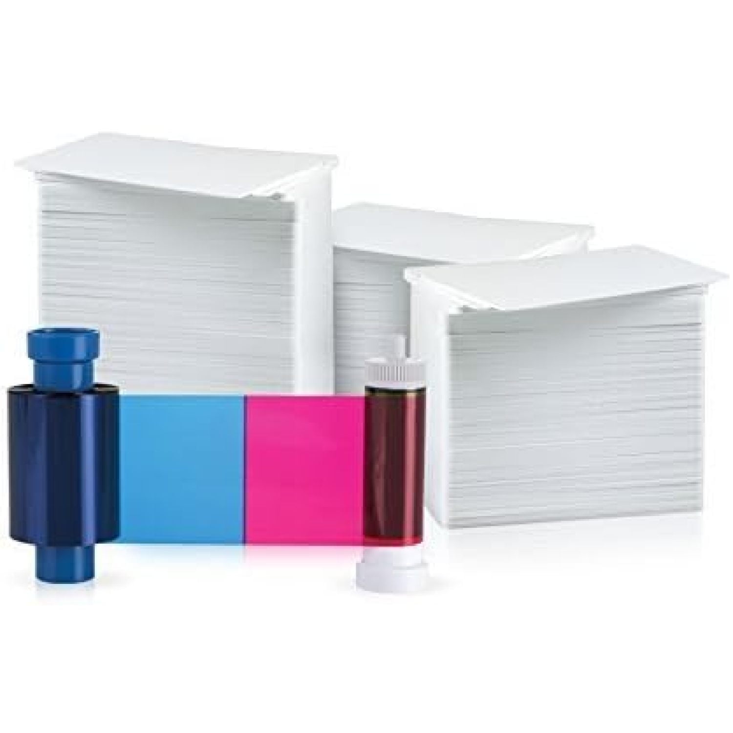Magicard MA300YMCKO Color 300 Print Ribbon with 500 AlphaCard PVC Cards ...