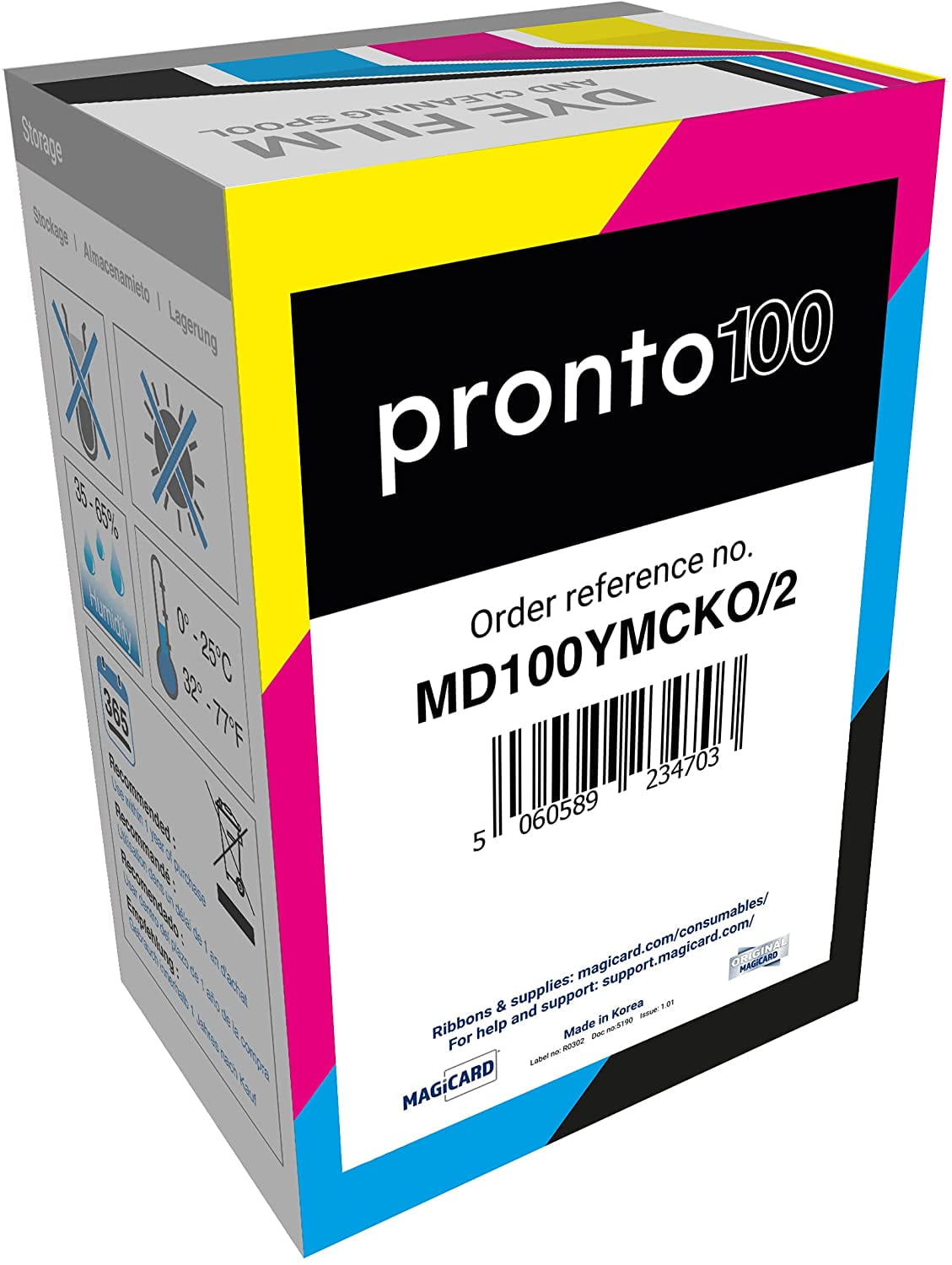 Magicard Pronto100 MD100YMCKO Ribbon with CardPresso Software - Walmart.com