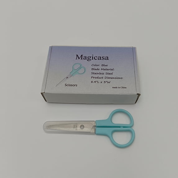 Magicasa Scissors Blue Scissors with Stainless Steel Blade, 8.4"L x 3"W ...