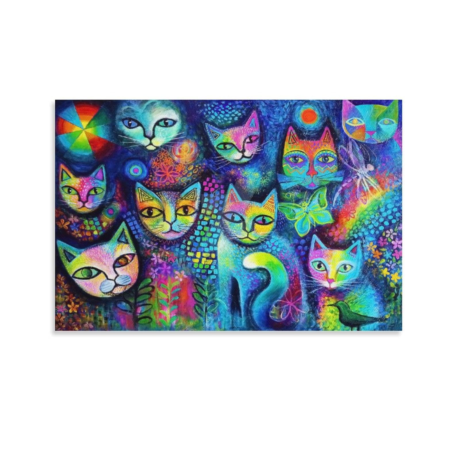 Magicats Paiting Canvas Art Poster And Wall Art Picture Print Modern Family Bedroom Decor ...