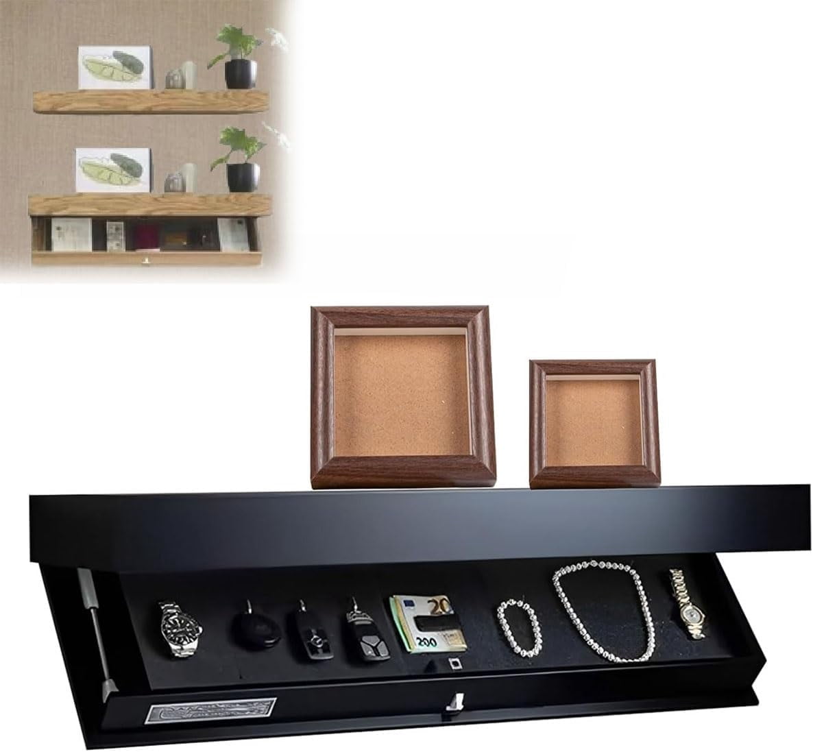 Magicflap Designer Shelf with Secret Compartment, Concealed Floating ...