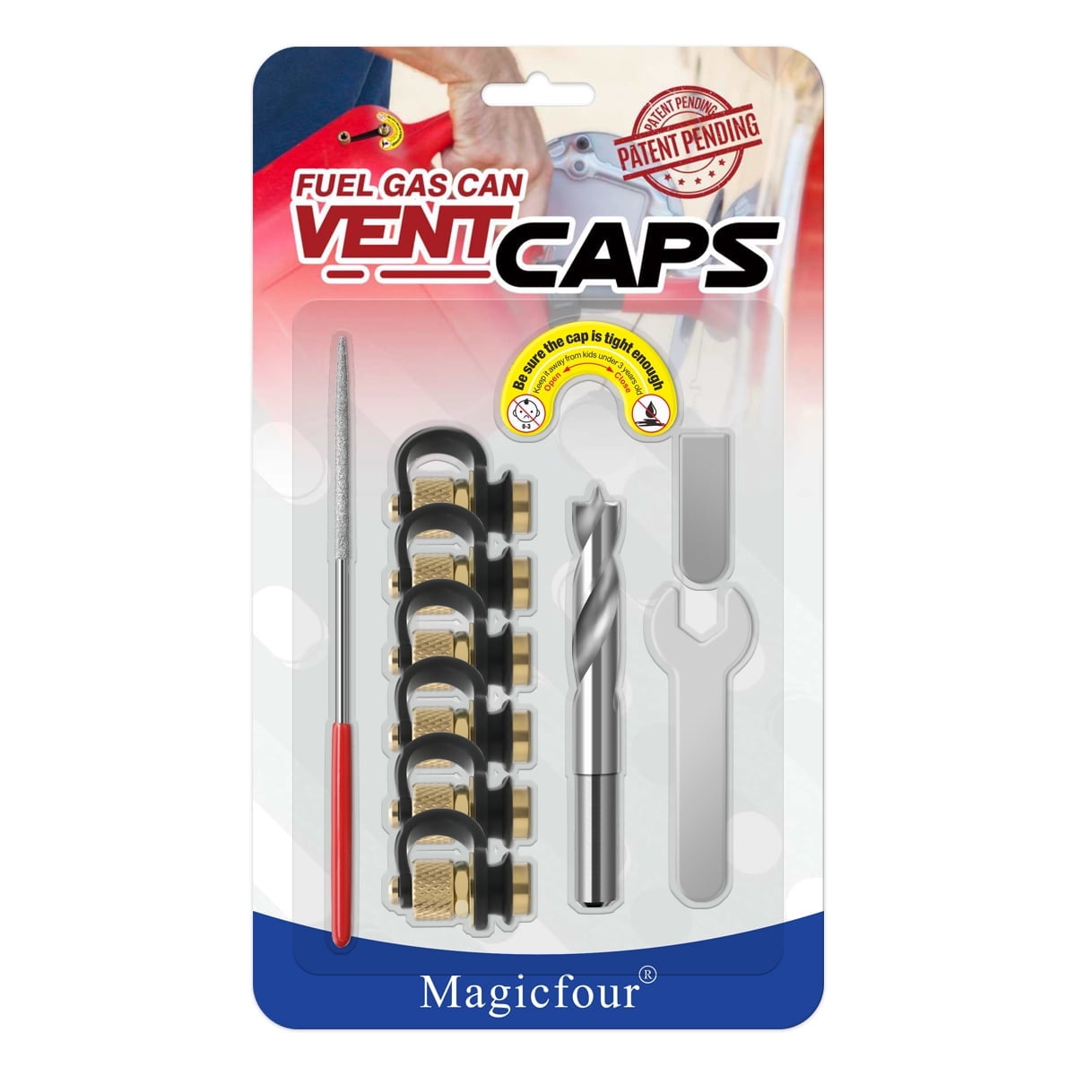 Magicfour Fuel Gas Can Vent Caps, 6 Pack Fuel Gas Tank Vent Caps Gas ...
