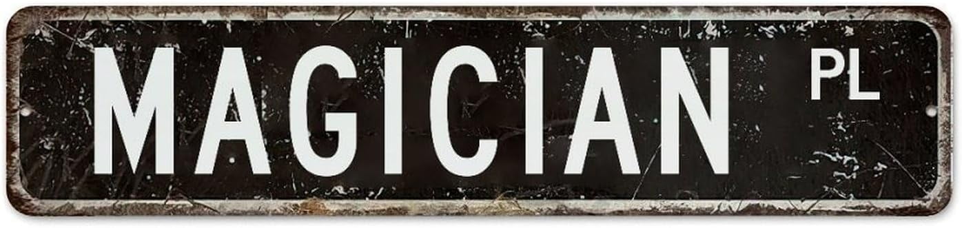 Magician Funny Novelty Metal Tin Sign Decorative Garage Signs Retro ...