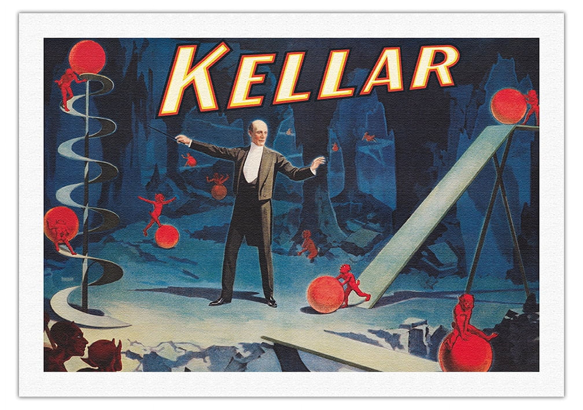 Magician Harry Kellar - Demon Globe Trick - Vintage Magic Poster c.1902 ...
