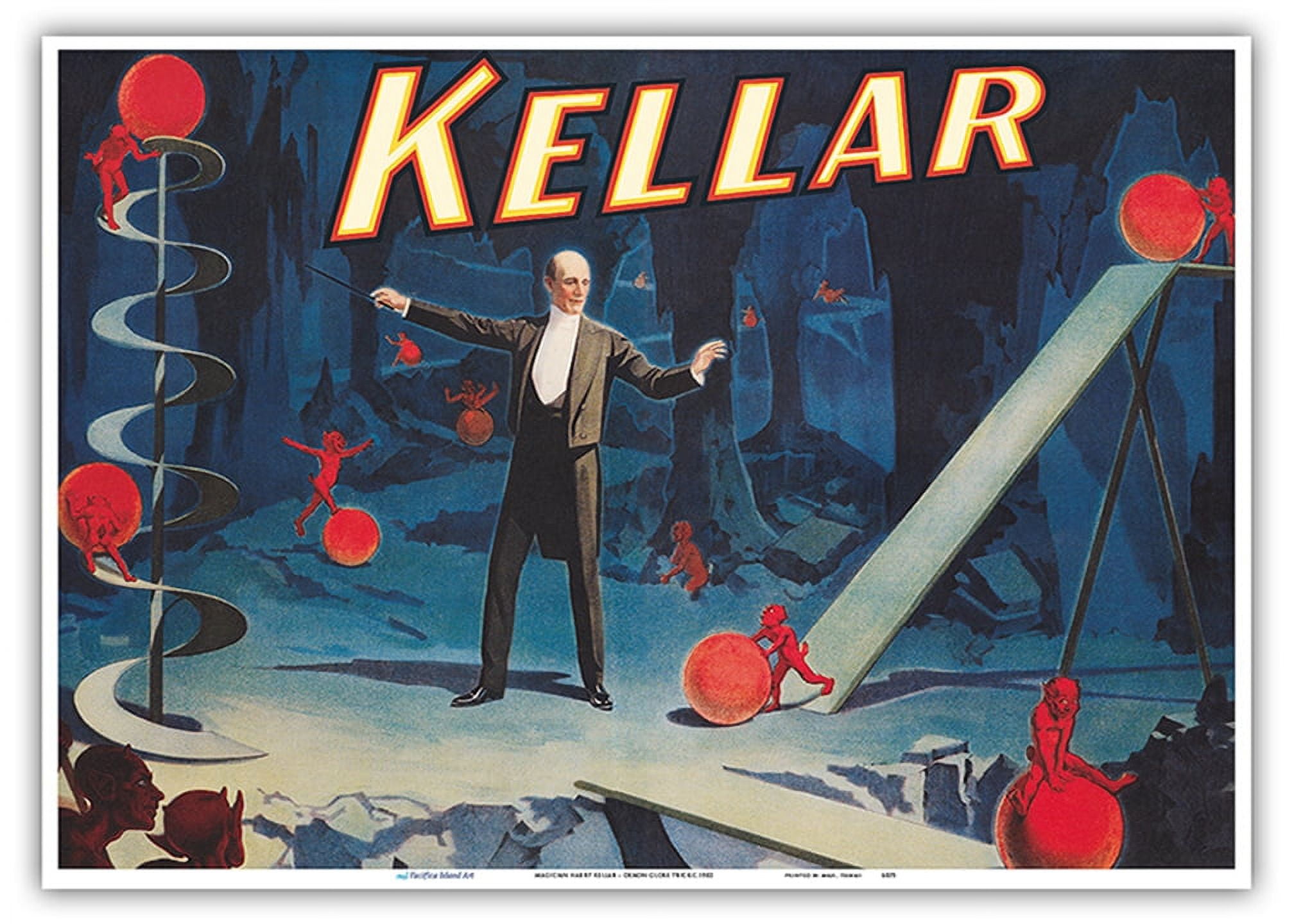 Magician Harry Kellar - Demon Globe Trick - Vintage Magic Poster c.1902 ...