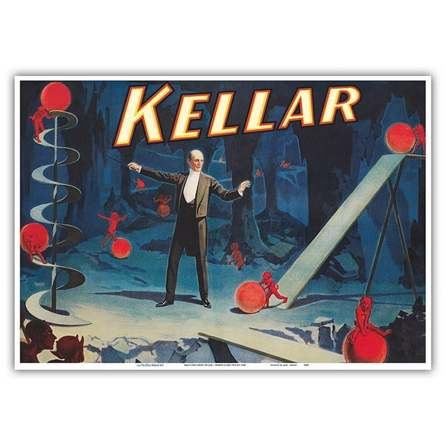 Magician Harry Kellar - Demon Globe Trick - Vintage Magic Poster c.1902 ...