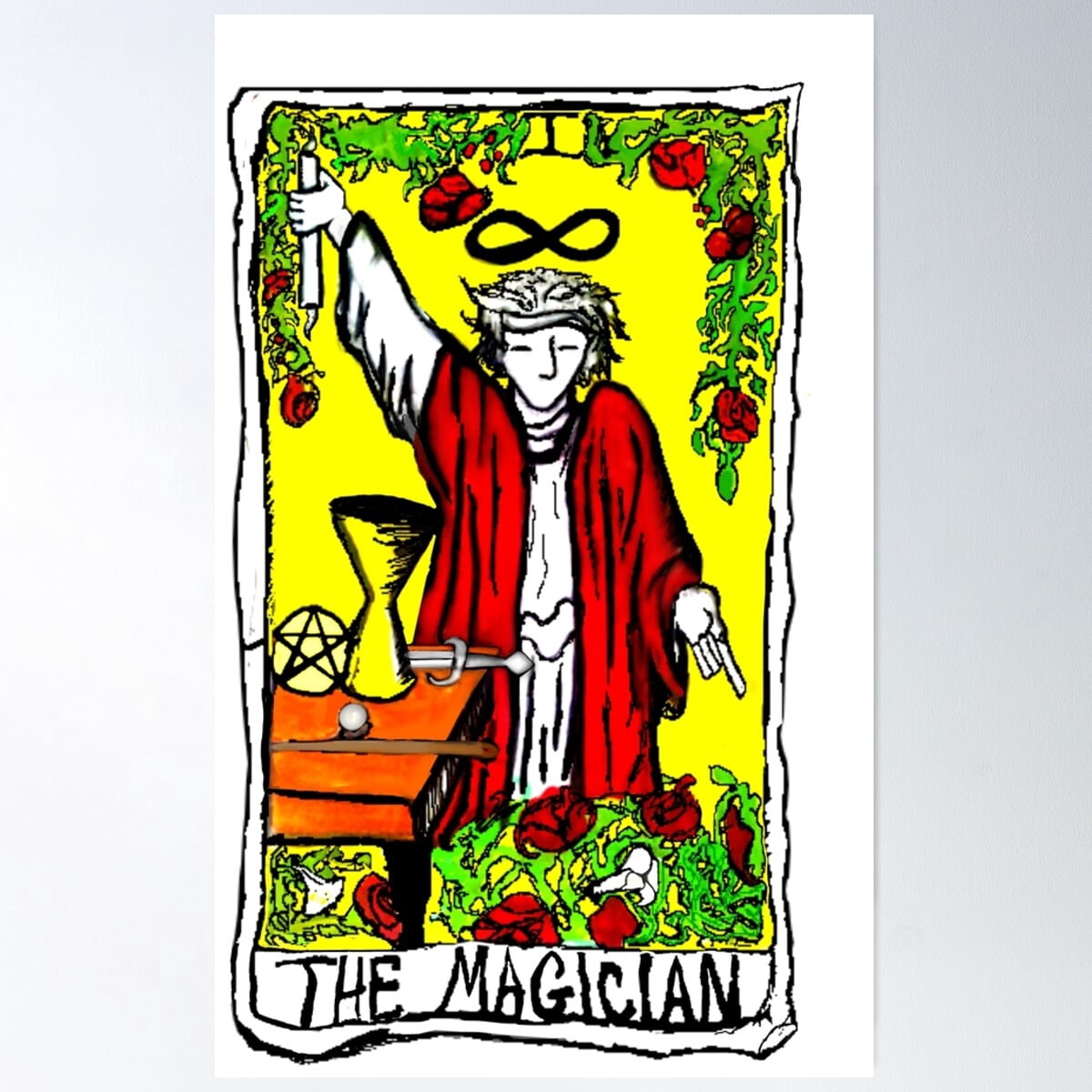 Magician Tarot Poster Wall Art, Modern Wall Decor For Living Room ...