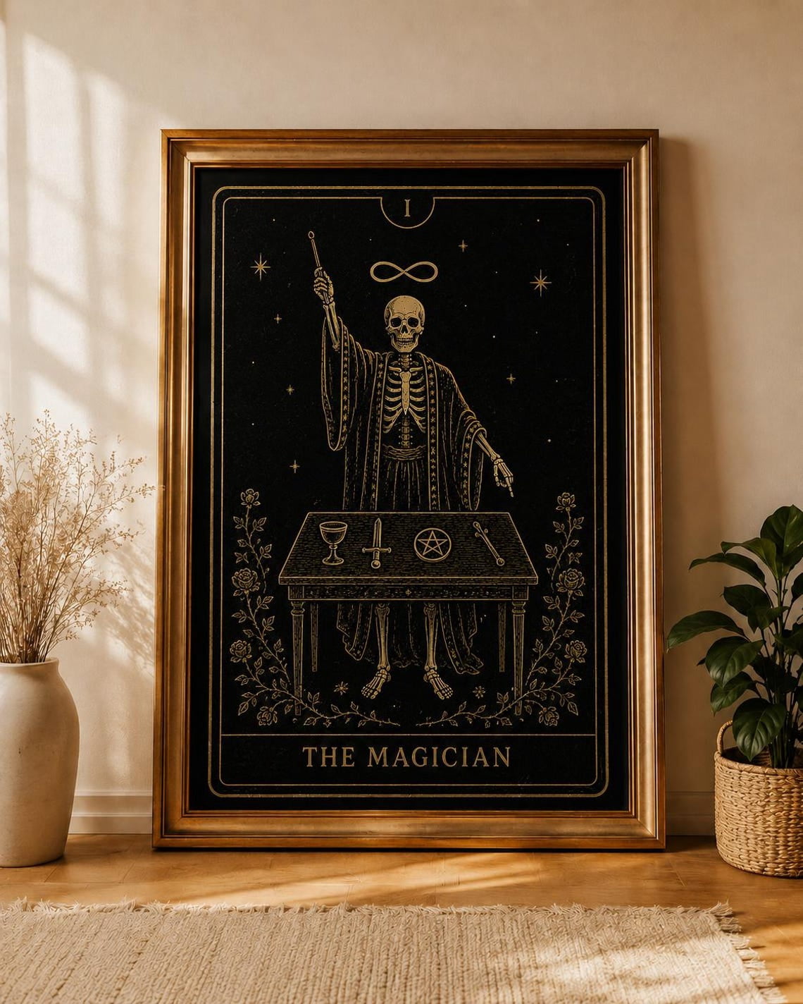Magician Tarot Skeleton Wall Art Print - Walmart.com