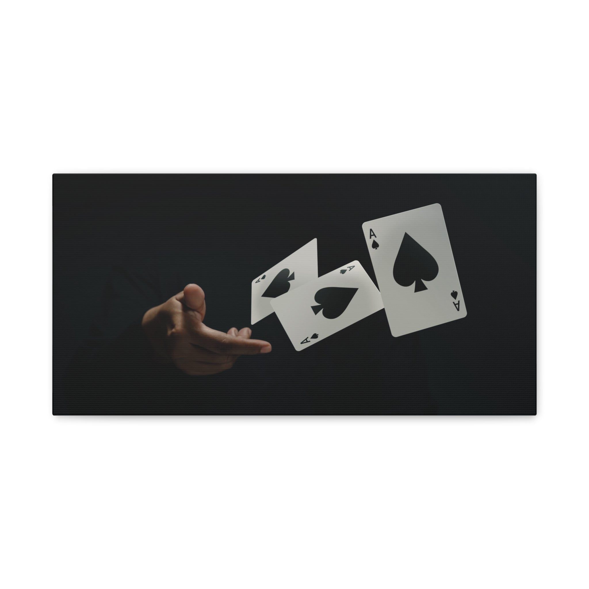 Magician Throwing Ace of Spades Playing Card Canvas Wall Art for Home ...