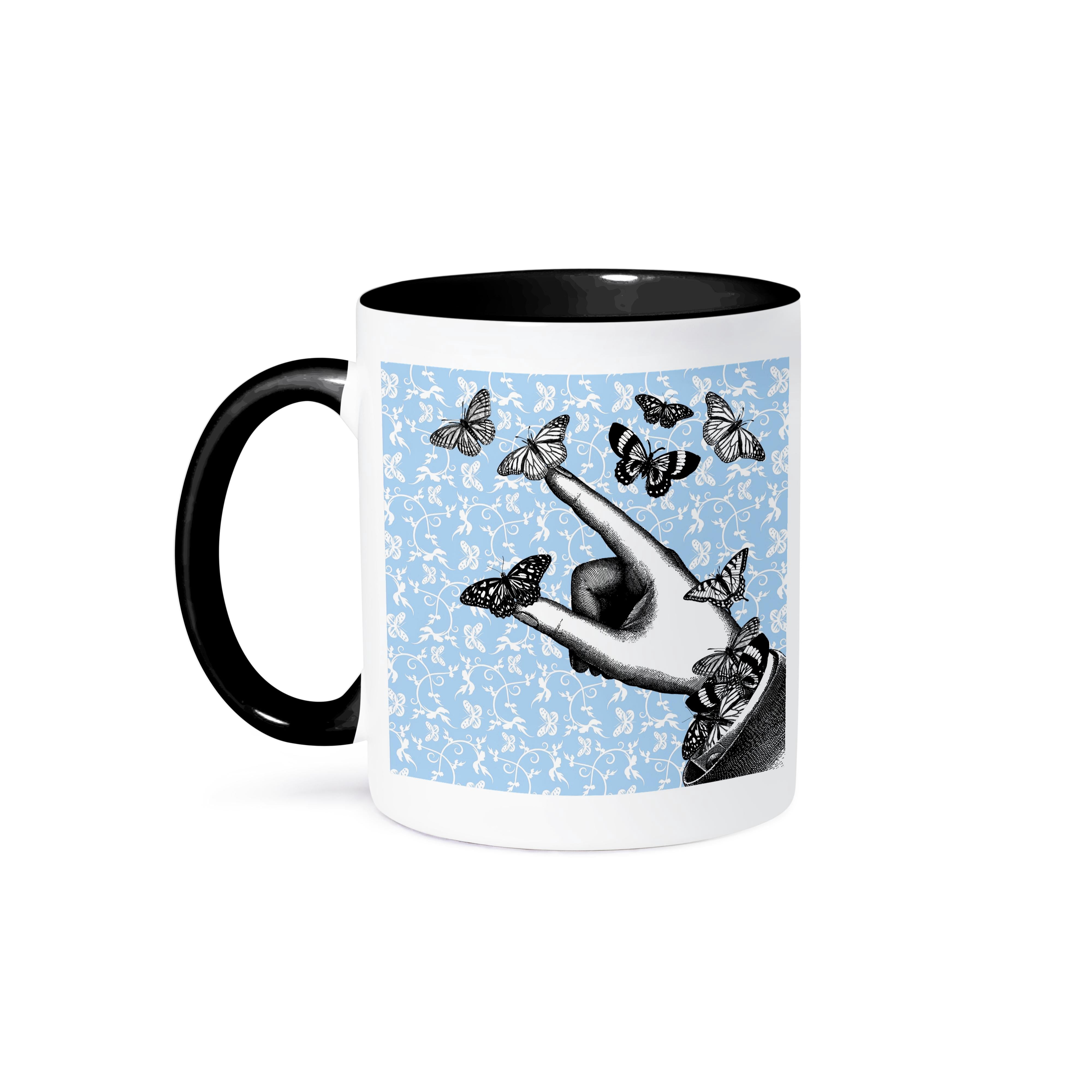 3dRose, Magicians Butterfly Trick up Sleeve on pale blue background ...