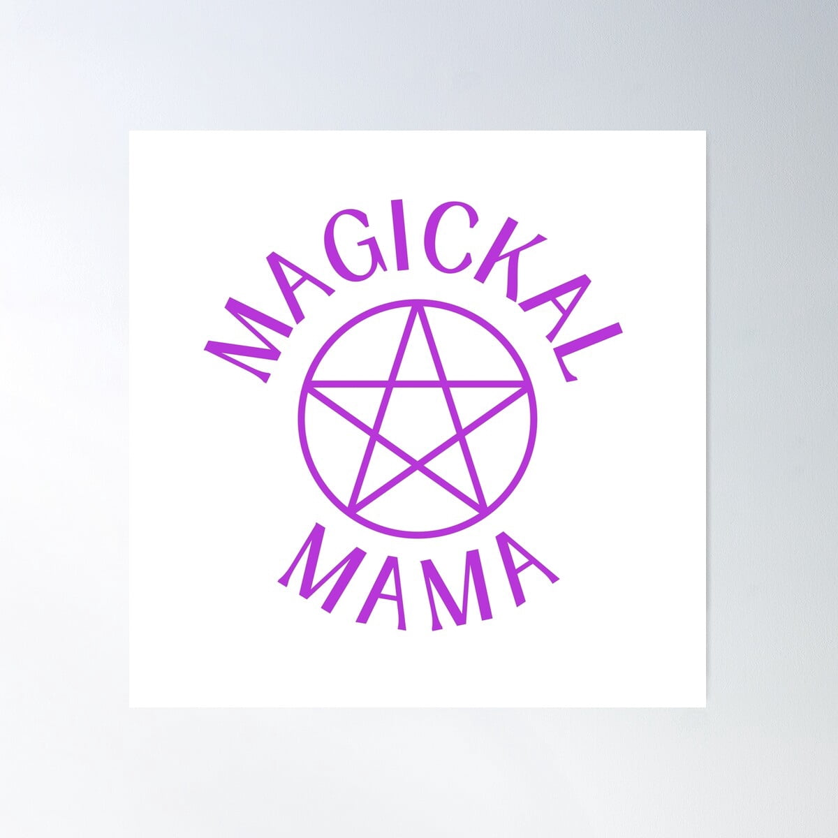 Magickal Mama With Purple Pentacle Cheeky Witch® Poster Wall Art ...