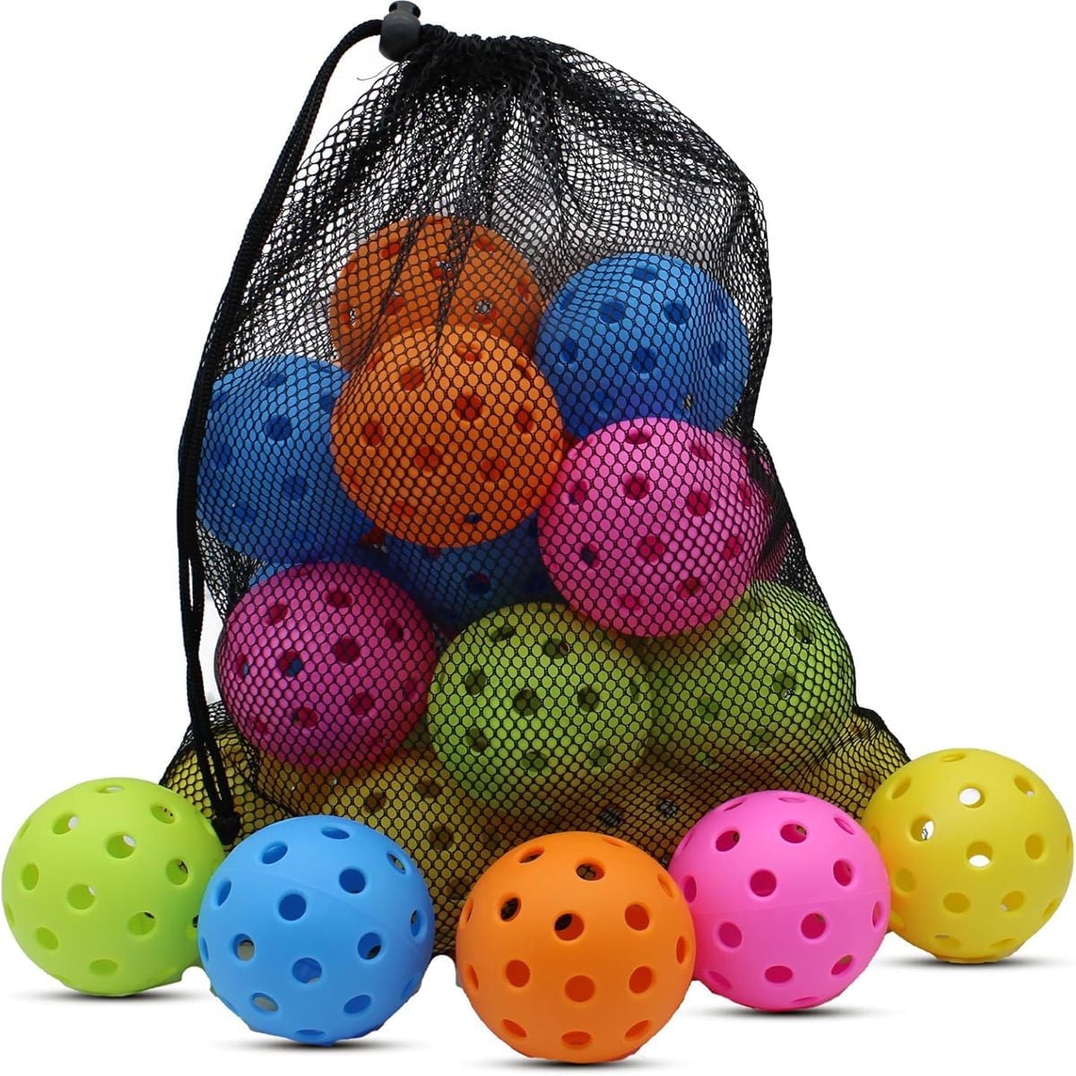 Magicorange 20 Pack Pickleball Balls, USAPA Approved 40 Holes High ...