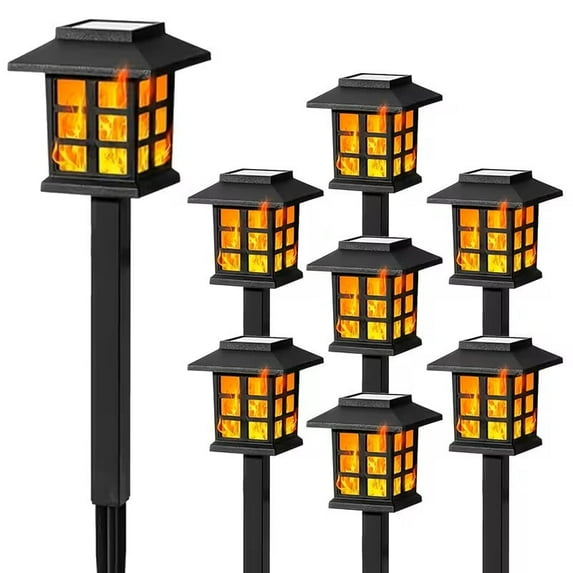 Magicorange 8 Pack Solar Lights Outdoor, Solar Torch Lights with Flickering Flame, Waterproof ...