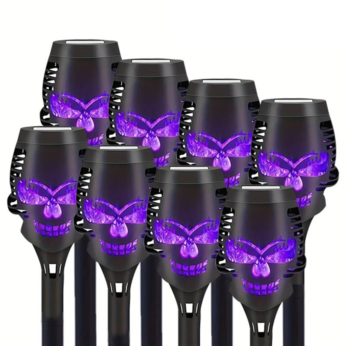 Magicorange 8 Pack Solar Torch Lights, Flickering Flame Solar Lights ...