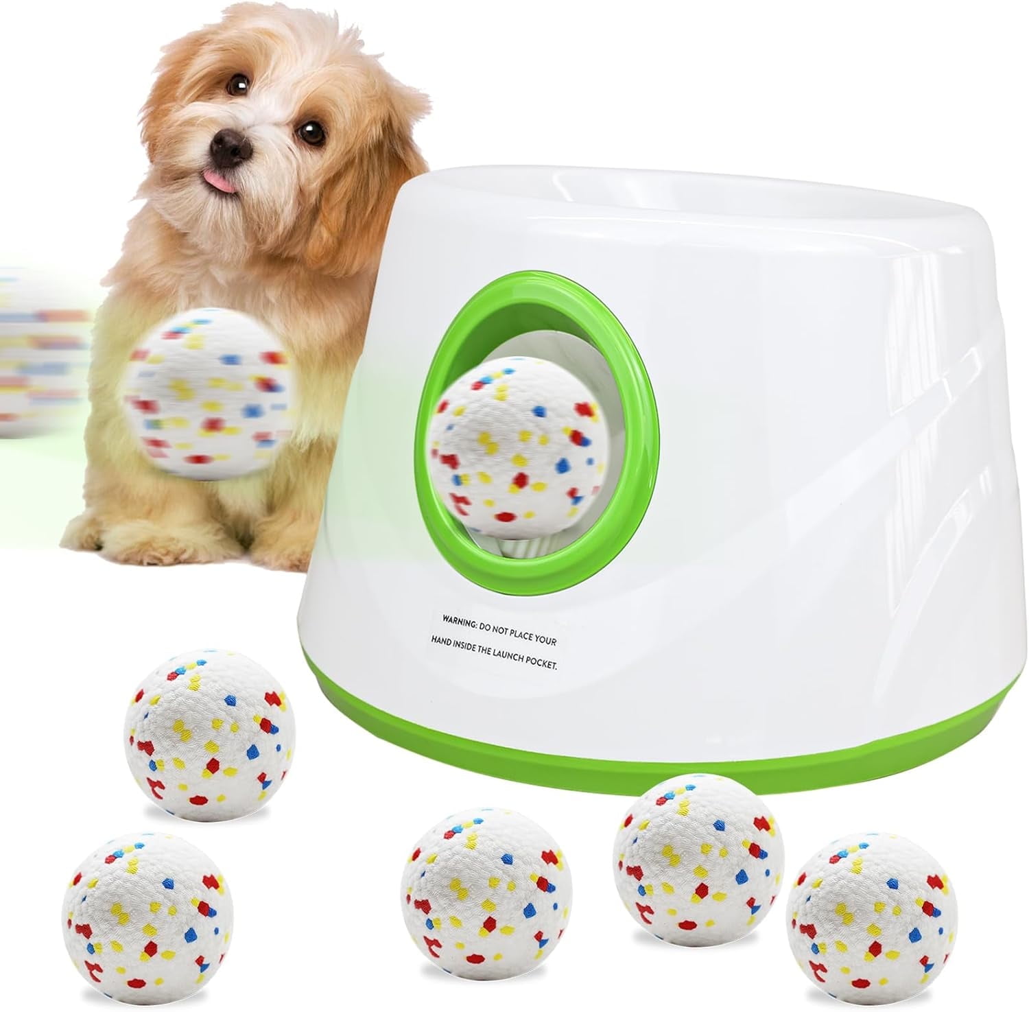 Magicorange Automatic Tennis Ball Launcher, Interactive Dog Fetch ...