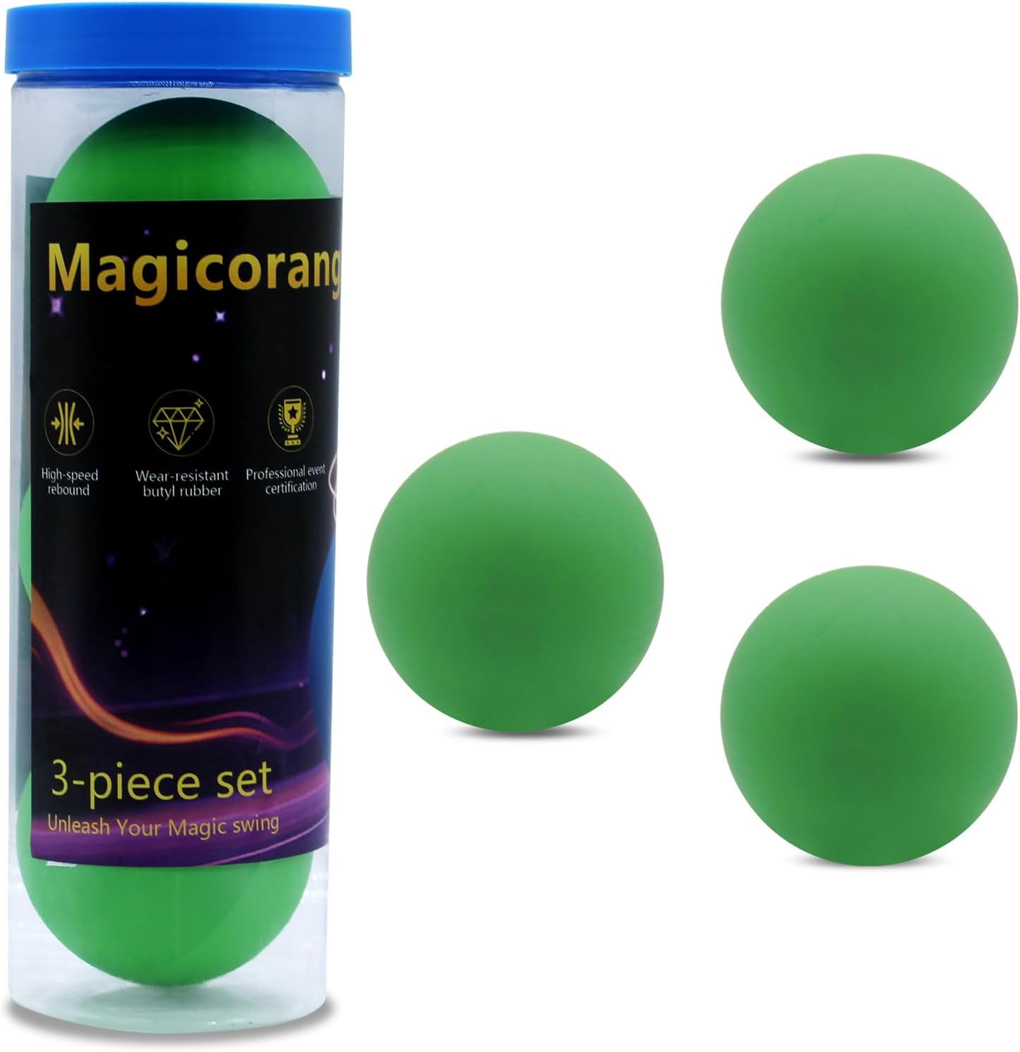 Magicorange Racquetball Balls 3 Pack, High Bounce Rubber Racquetballs ...