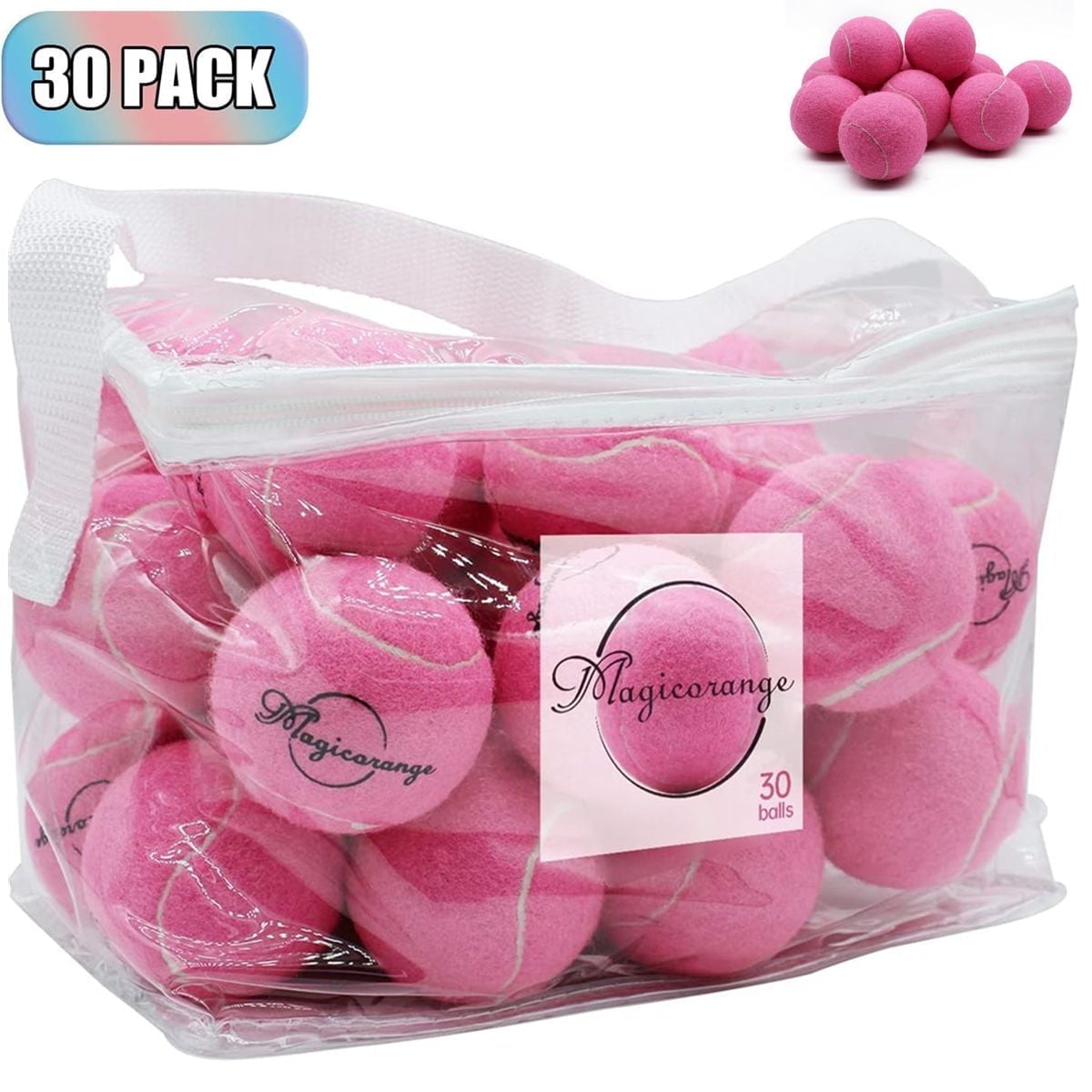 Magicorange Tennis Balls 30 Pack, 2.58 Inch Advanced Training Practice ...
