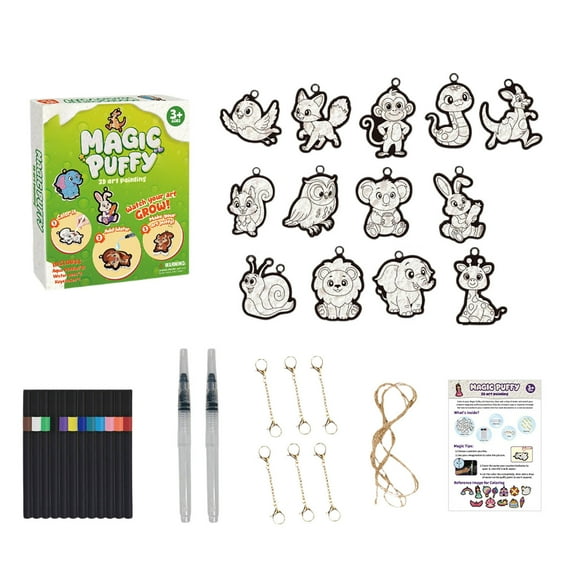Magicpuffy Foam Animal Diy Sponge Art Kit - Includes 15 Compressed ...