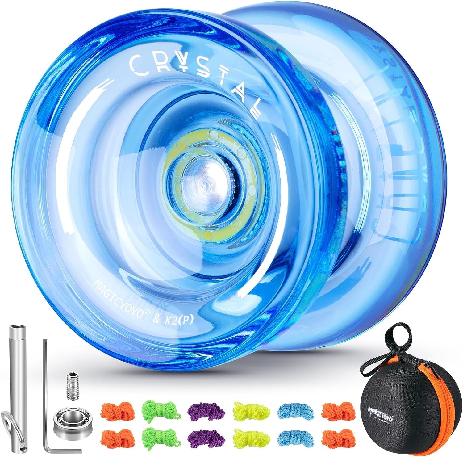 Magicyoyo Professional Responsive Yoyo K2 Crystal Blue, Durable Plastic ...