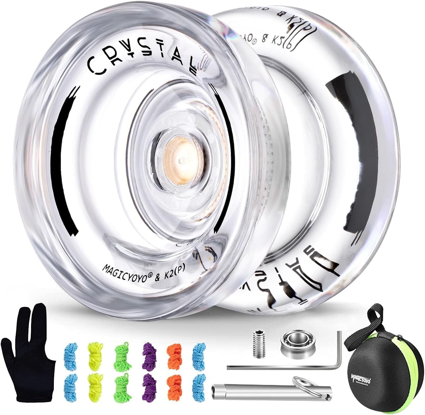 Magicyoyo Professional Responsive Yoyo K2 Crystal White, Dual Purpose ...