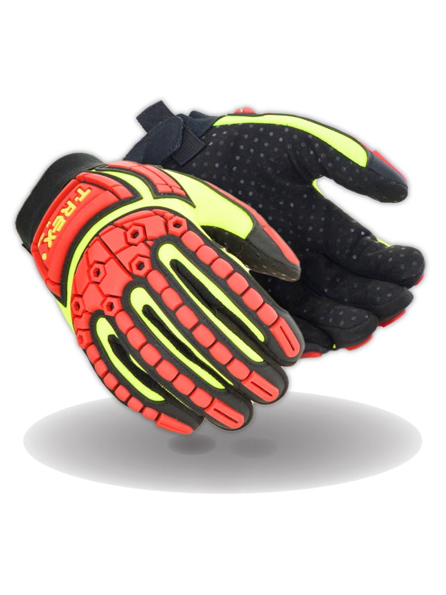 Magid T-REX TRX641 Slim-Fit Mechanics Style Impact Glove Cut Level 4, 1 ...