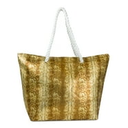 Magid Women's Leopard Beach Tote Bag with Tassel - Walmart.com
