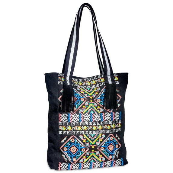 Magid Women's Embroidered Cotton Tote Bag - Detailed Design - Walmart.com