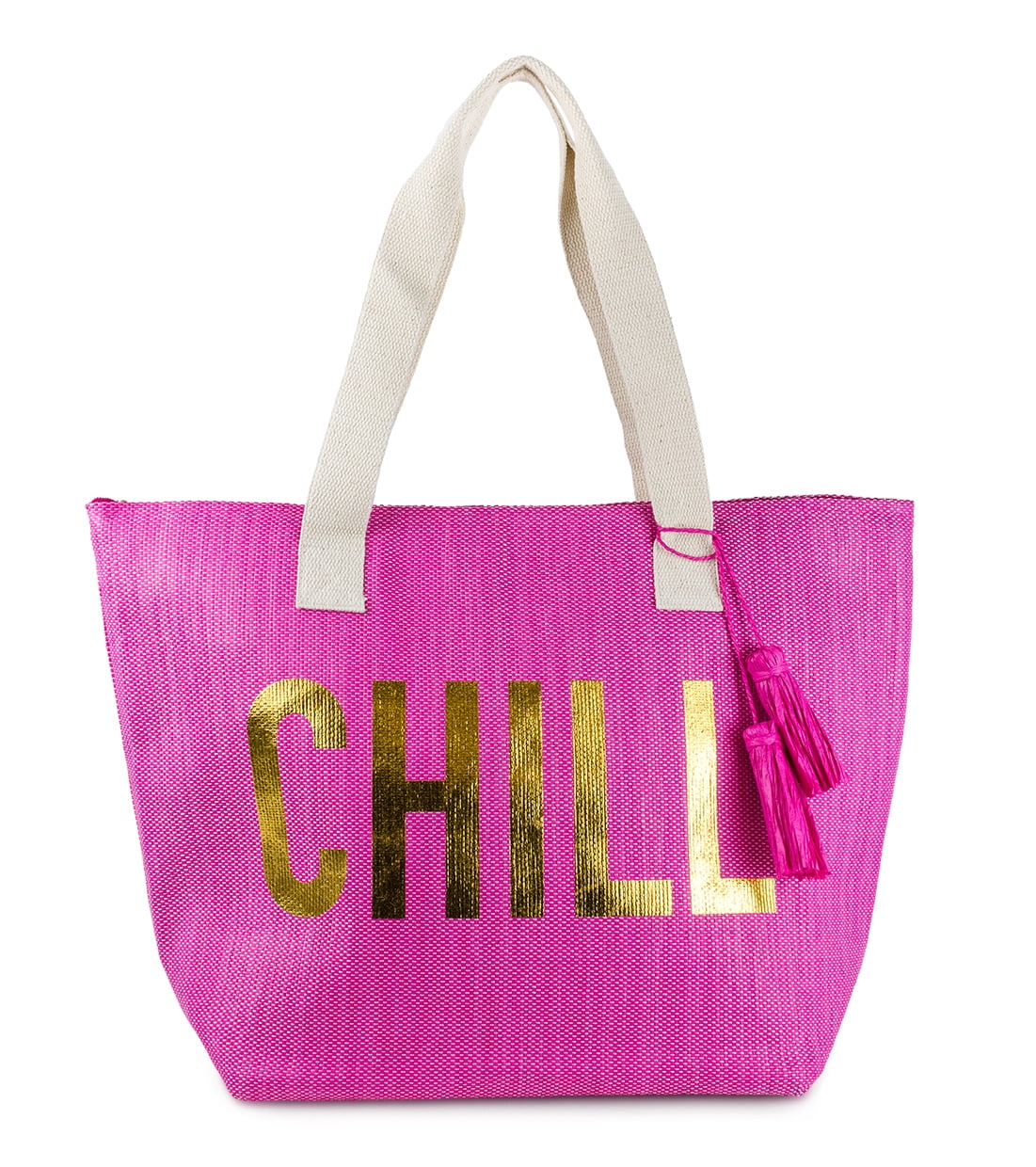 Magid Women's Insulated Beach Tote Bag with Flat Handle Fuschia Chill ...