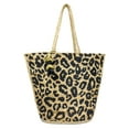 Magid Women's Leopard Beach Tote Bag with Tassel - Walmart.com