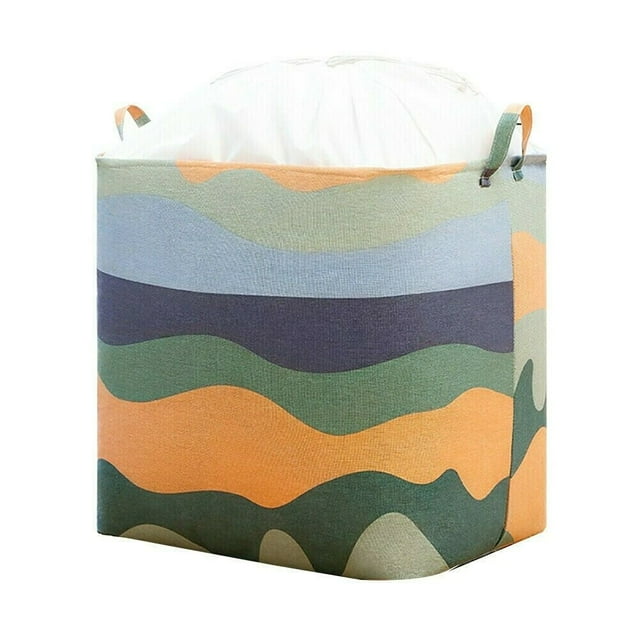 Magik 100L Rectangular Laundry Basket Handle Drawstring Storage Bin ...