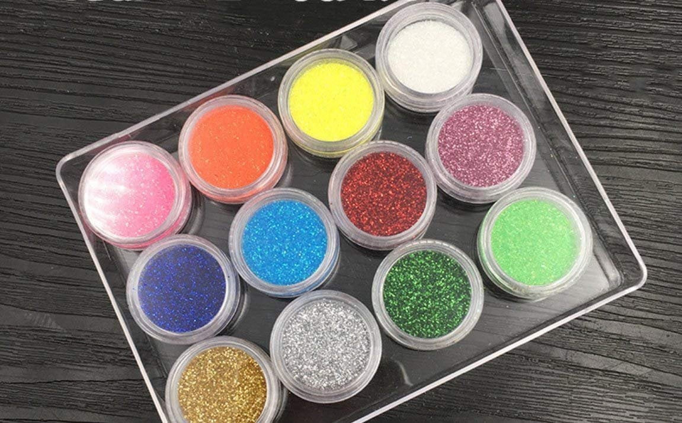Magik 12 Pack Nail Art Glitter Powder Pieces UV Gel Acrylic Sequins ...