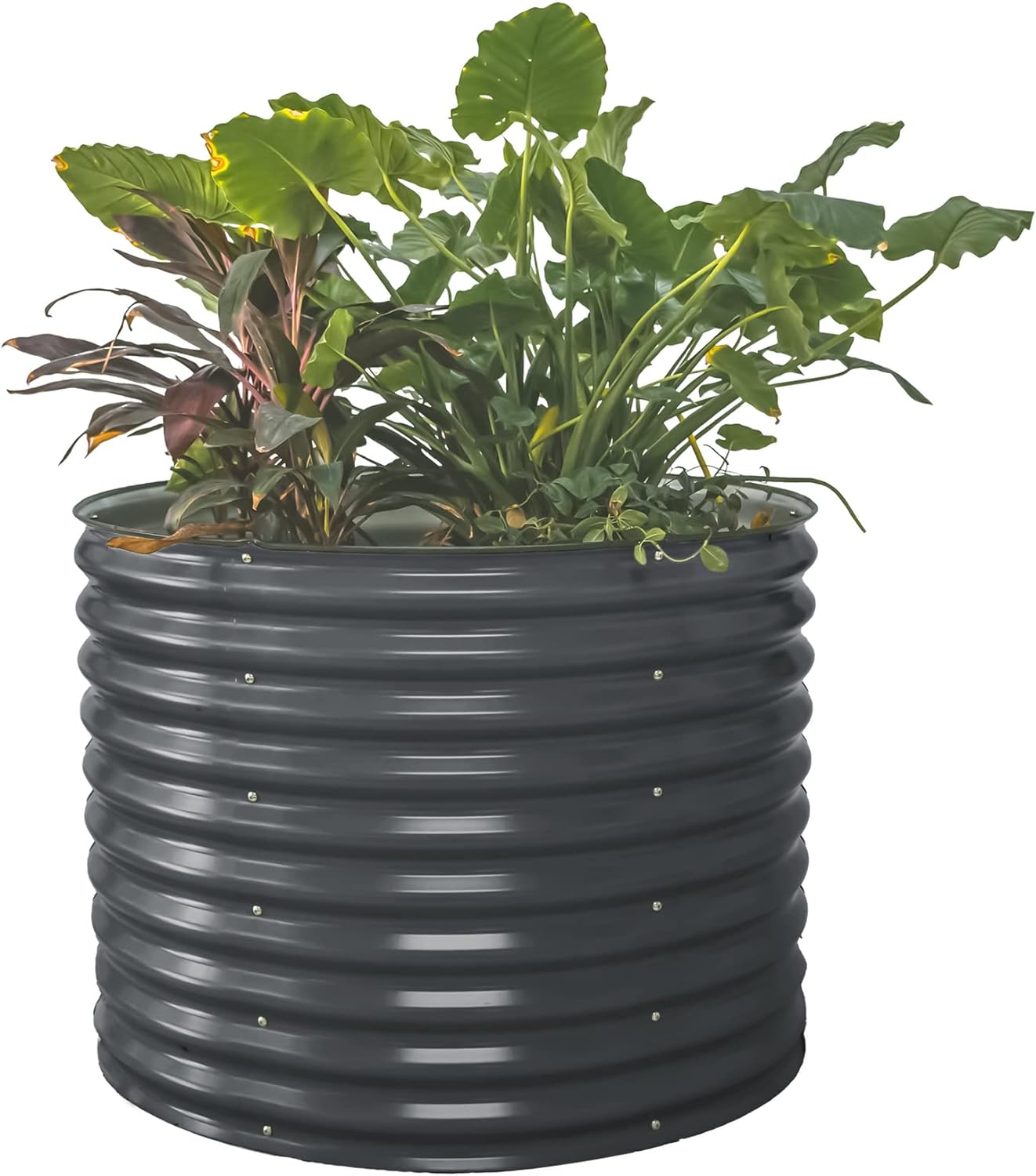 Vita Urbana 16"x59"x33" Vinyl Large Parklette Planter, Slate Gray ...