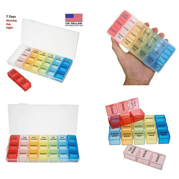 Magik 7 Day 28 Hole Medicine Pill Week Tablet Sort Organizer Storage ...