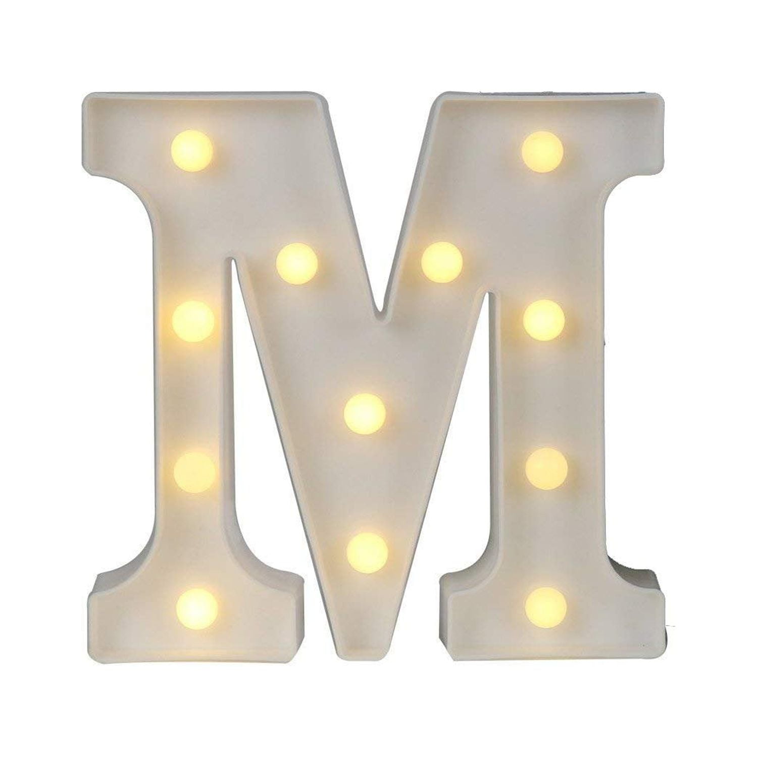 Magik LED Light Up Letter M, Small Lit Alphabet Symbol, Battery ...