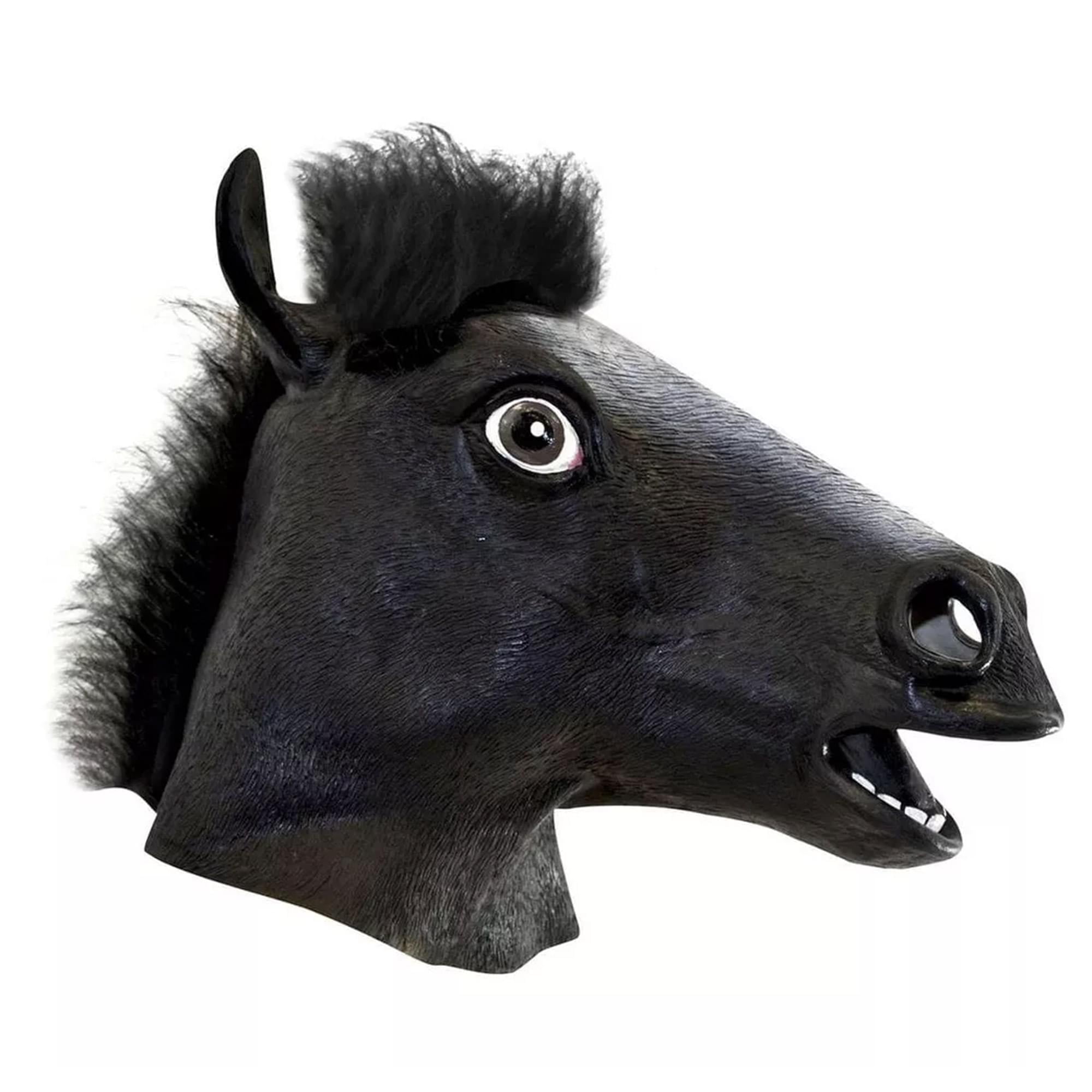 Magik Costumes Mens Horse Head Mask Costume OSFM Black - Walmart.com