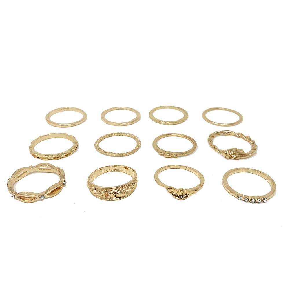 Magik Knuckle Ring Sets Stacking Bands Midi Mid Above Joint Rings Punk ...