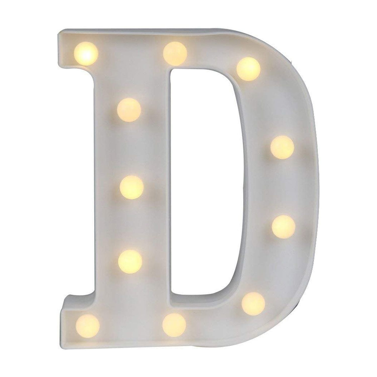 Magik LED Light up Letter D, Alphabet Number Symbol, Battery Operated ...