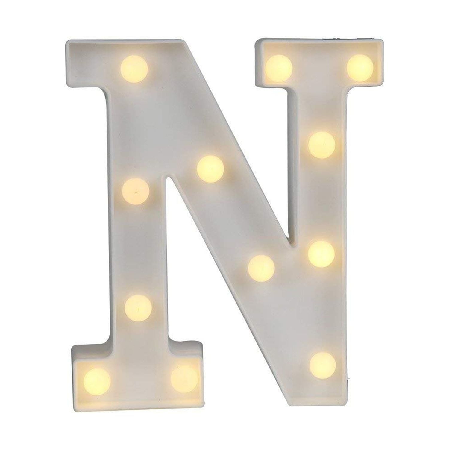 Magik Light Up LED Letter N, Battery Operated Party Sign, Wall or Table ...