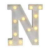 Magik Light Up LED Letter N, Battery Operated Party Sign, Wall or Table ...