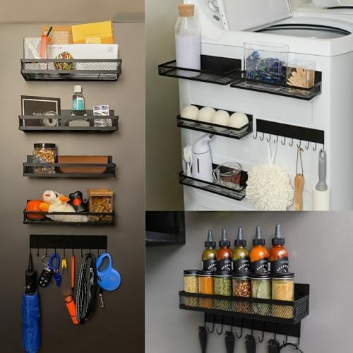 Magik Racks Magnetic Shelves - Spice Rack & Home Storage Organizer for ...