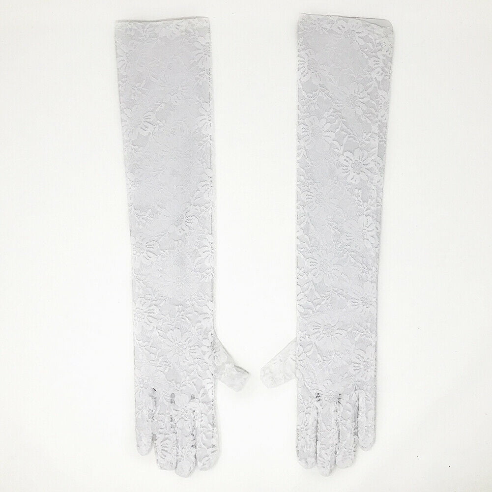 Magik Sexy Lace Gloves Thin Long Bride Wedding Party Arm Elbow Prom ...