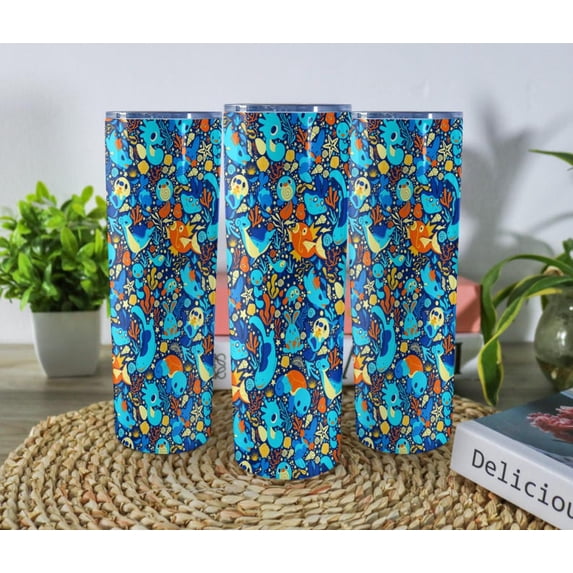 Magikarp Squirtle Tumbler, Water Type Tumbler With Handle, 20oz ...